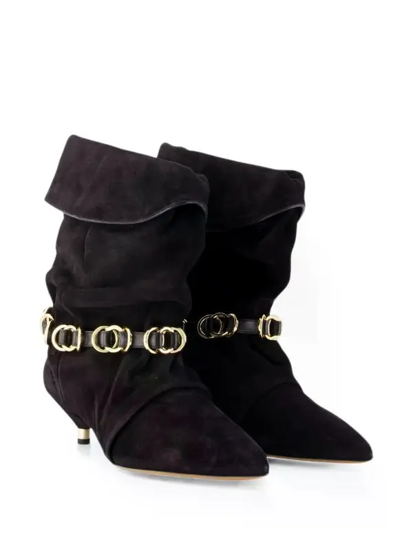 Isabel Marant Étoile Edrik Ring-embellished Ankle Boots - Black