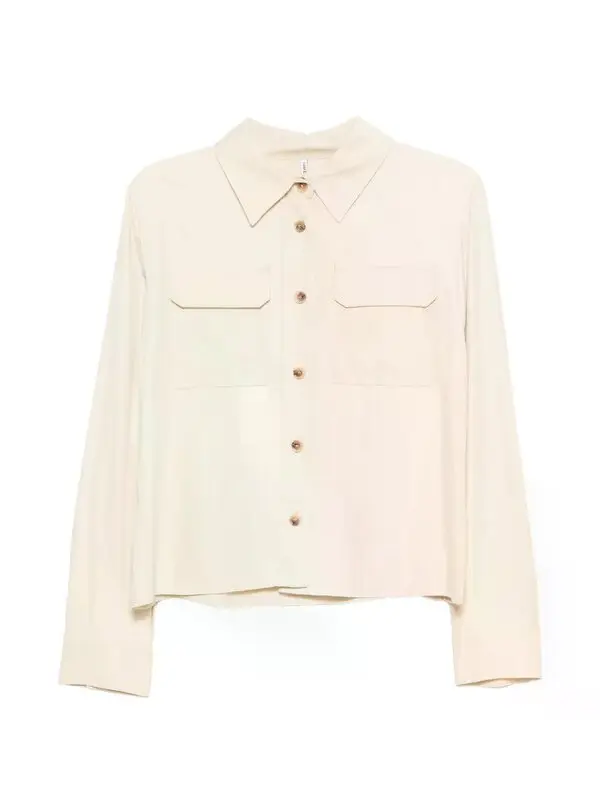 Liviana Conti Button-fastening Chest-pocket Shirt - Neutrals