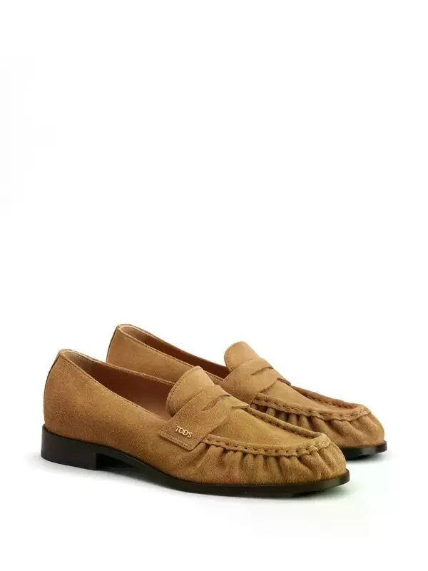TOD'S Logo-appliqué Suede Loafers