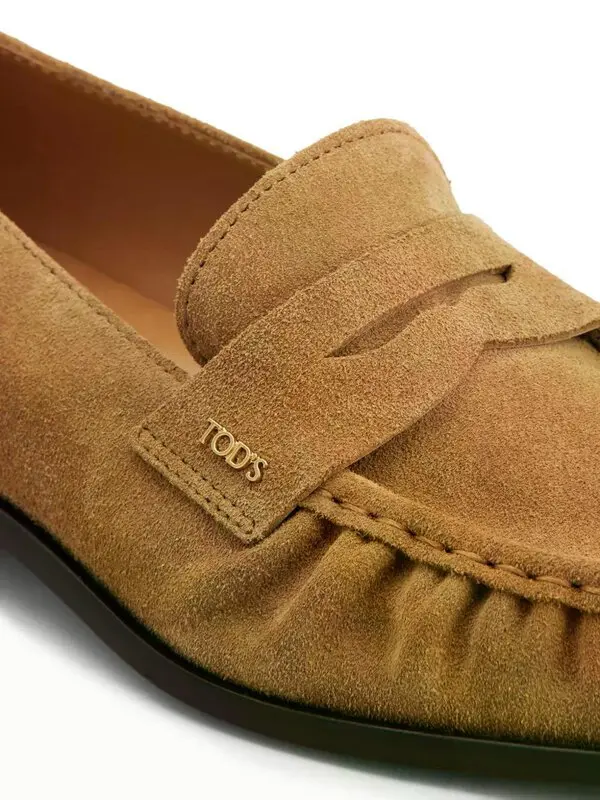 TOD'S Logo-appliqué Suede Loafers