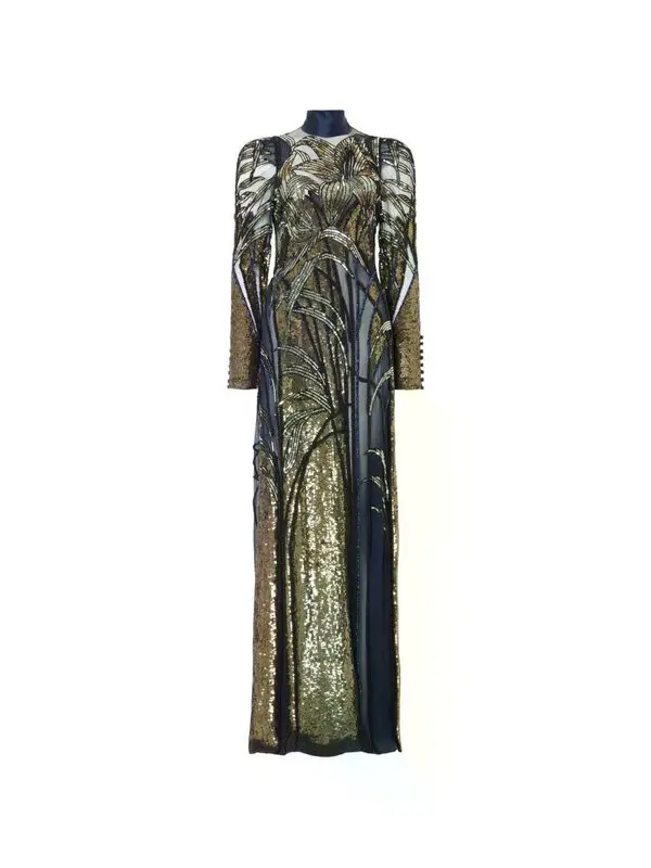 TEMPERLEY LONDON Mariana Sequin-embellished Gown - Blue