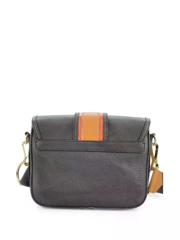 Burberry 1990-2000s Striped Buckled Shoulder Bag
