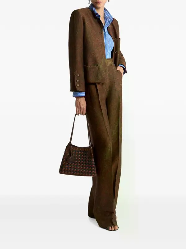 Etro Wool-blend Jacquard Jacket With Paisley Motif