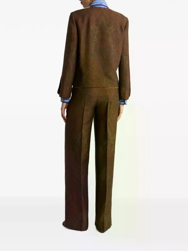 Etro Wool-blend Jacquard Jacket With Paisley Motif