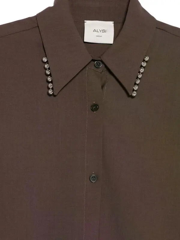 ALYSI Embellished-collar Shirt