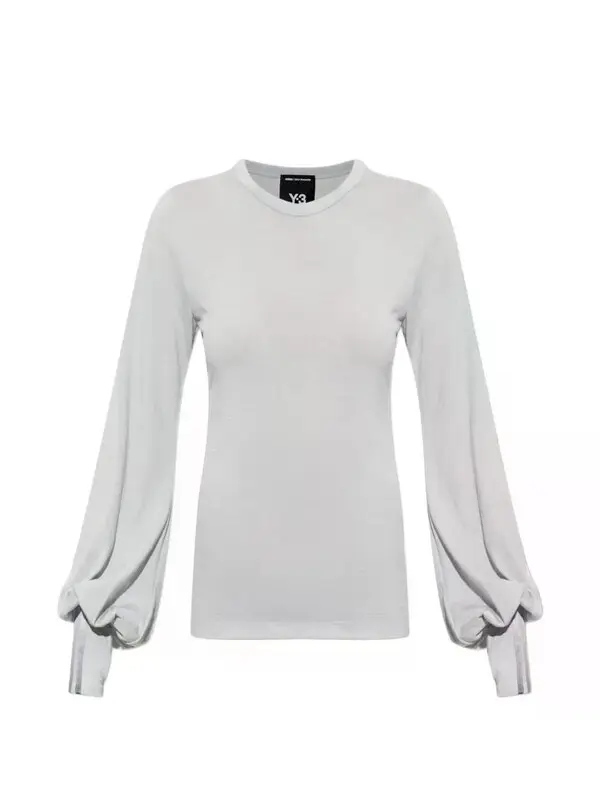 Y3 Balloon-sleeve Wool Top - Grey