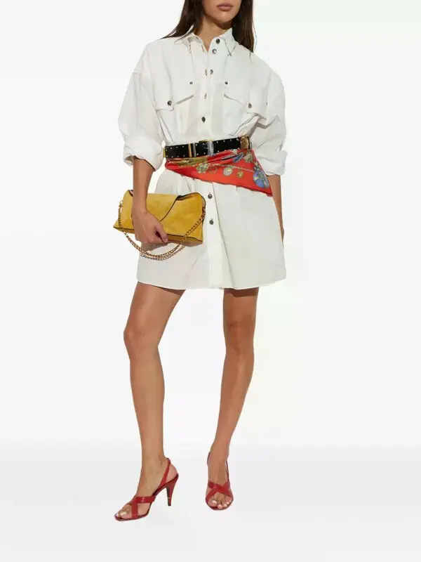 Versace Contrast-stitch Shirt Mini Dress