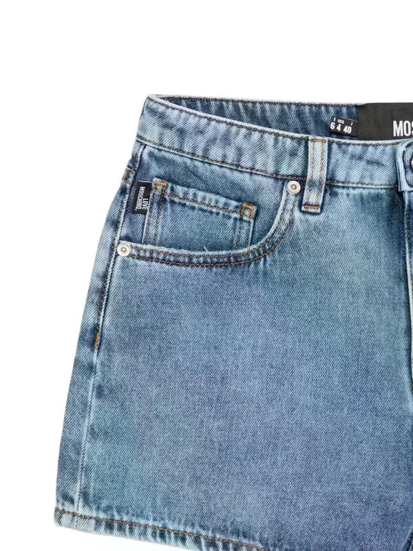 Moschino Heart-patch Denim Shorts