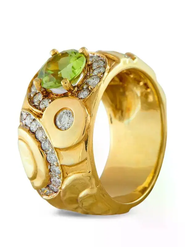 SEIDENGANG 18k Yellow Peridot And Diamond Ring - Gold