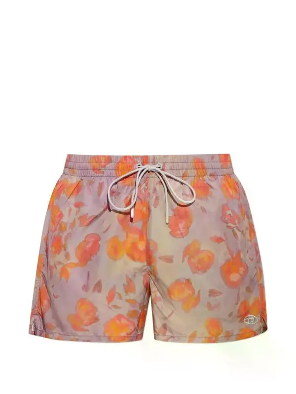 DIESEL® Floral-print Olly-34-d-core Swim Shorts - Purple