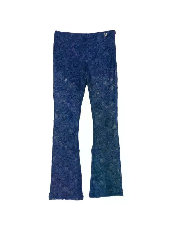 BLUGIRL Lace Logo-plaque Flared Trousers