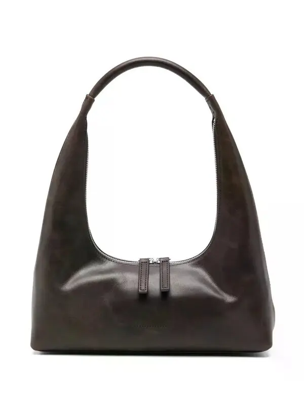 MARGESHERWOOD Logo Detail Leather Shoulder Bag - Brown
