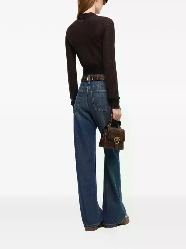 Pinko Button-down Polo Cardigan - Brown