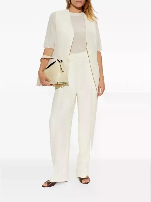 Fabiana Filippi Sequin-embellished Short-sleeve Knit T-shirt - Neutrals