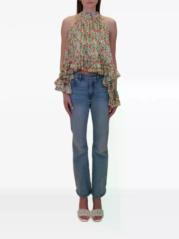 Azeeza Plath Ruffled-hem Blouse