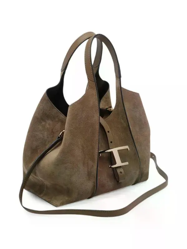 TOD'S Mini T Timeless Suede Tote Bag