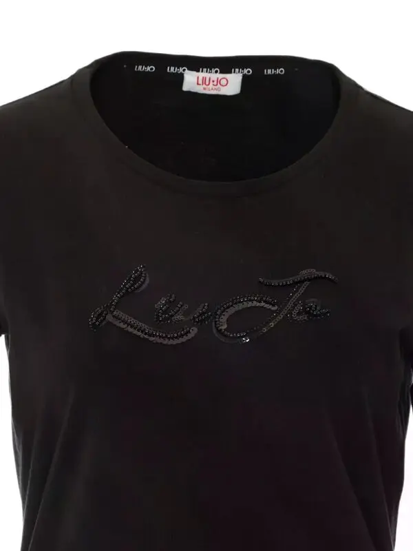 Liu Jo Sequin-logo Long-sleeve T-shirt