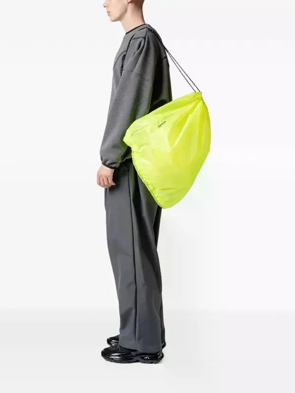 YOSHIOKUBO Large Stupa Logo-print Drawstring Tote Bag