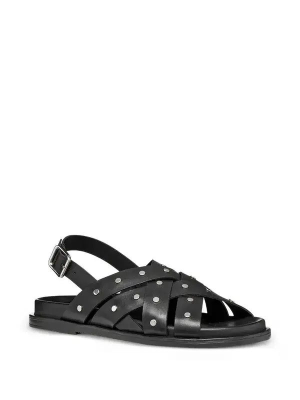 Geox Adelash Crossover-strap Sandals With Stud Embellishment