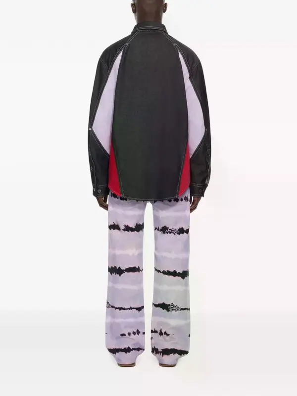 Off-White Crystal-embellished Color-block Jacket