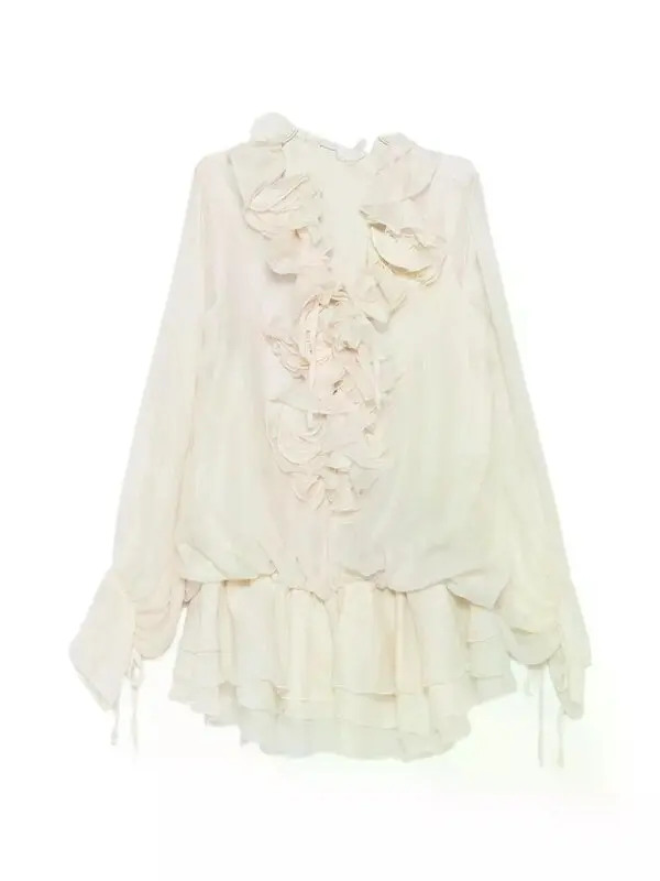 PAPER LACE Barbie Ruffled Tiered Mini Dress