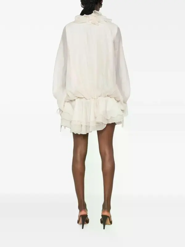 PAPER LACE Barbie Ruffled Tiered Mini Dress