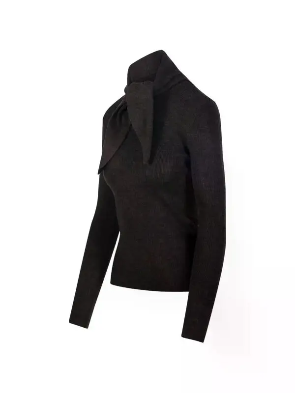 P.a.r.o.s.h Ribbed-knit Tie-neck Sweater
