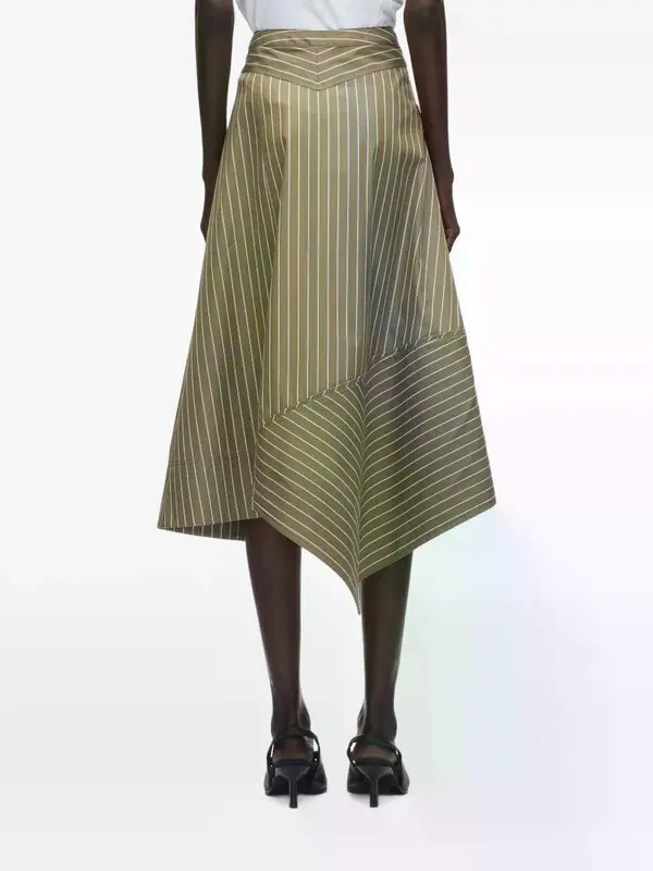 3.1 Phillip Lim Striped Asymmetrical Skirt