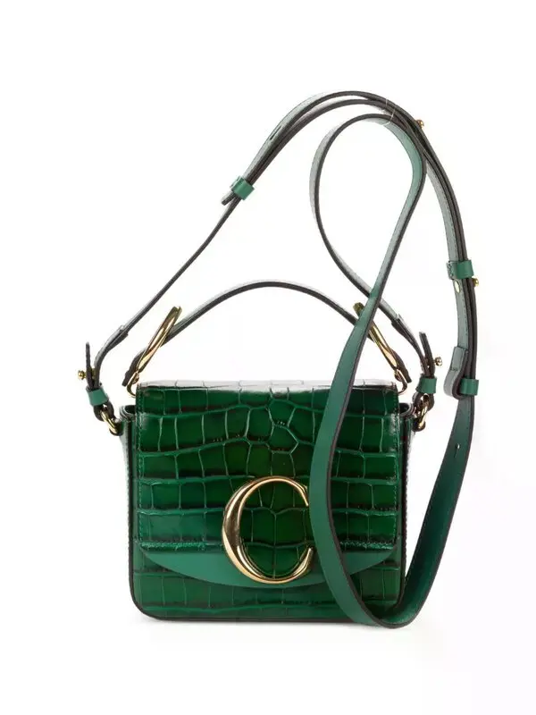 Chloé Mini C-plaque Tote Bag - Green