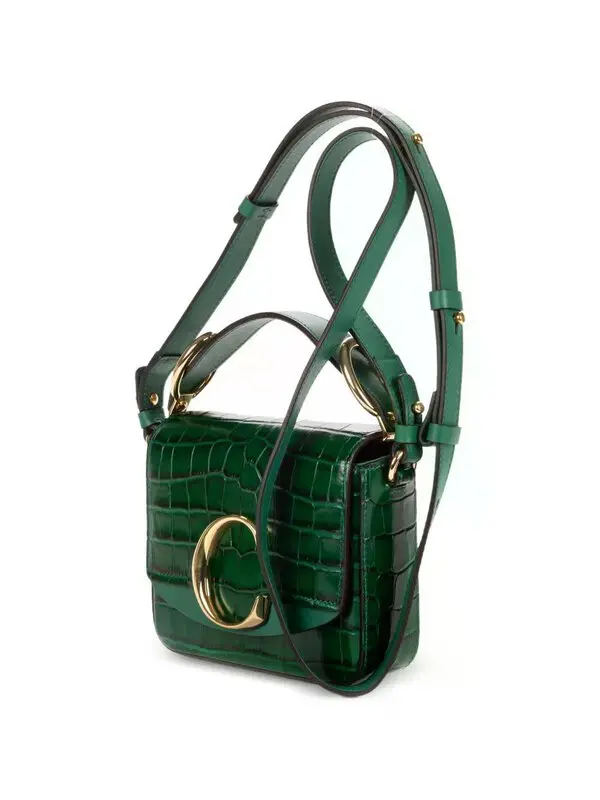 Chloé Mini C-plaque Tote Bag - Green