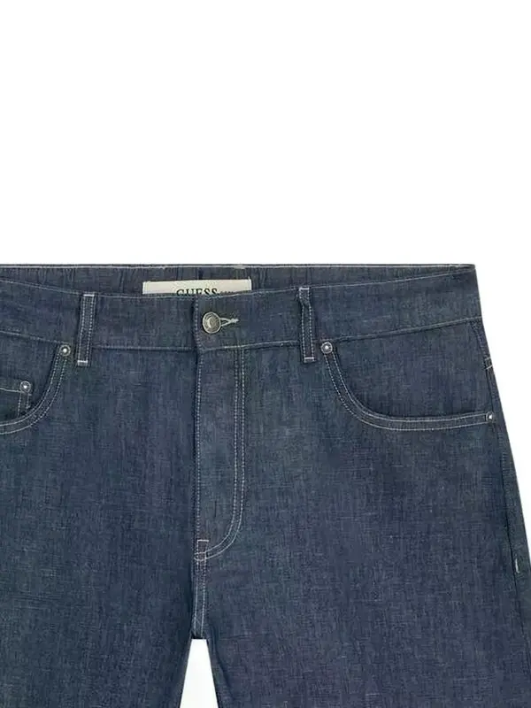 Guess Logo Patch Denim Shorts