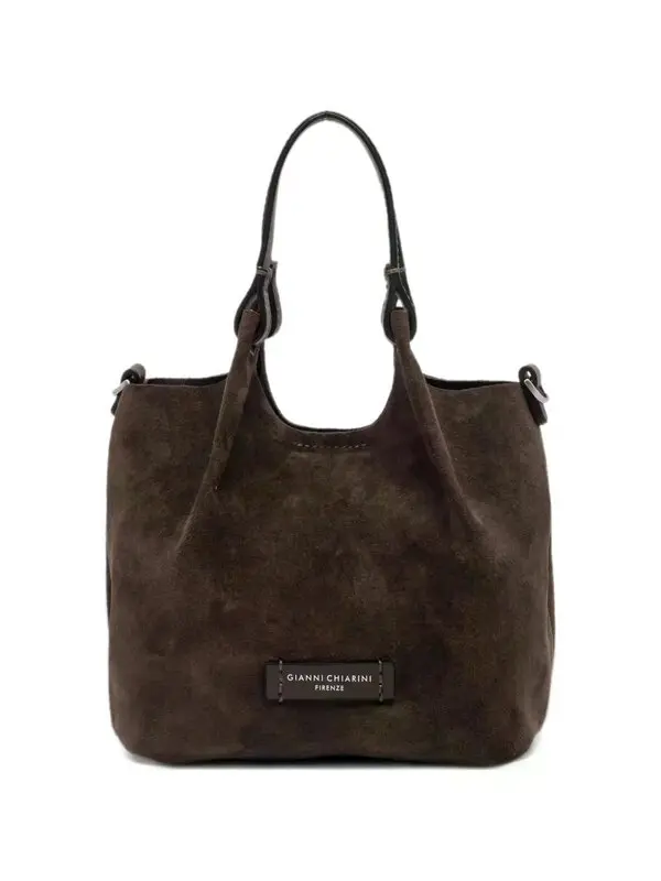 GIANNI CHIARINI Dua Suede Tote Bag - Brown