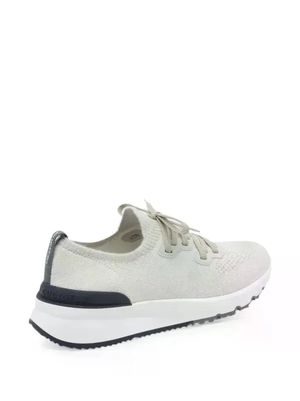 Brunello Cucinelli Knitted Lace-up Sneakers