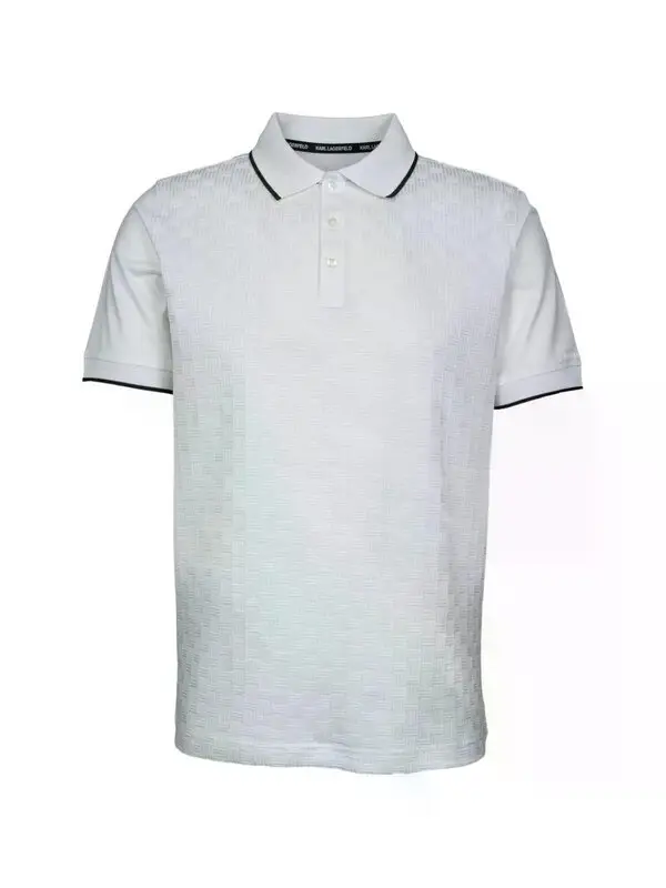 Karl Lagerfeld Textured-knit Polo Shirt