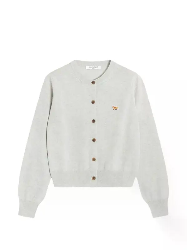 Maison Kitsuné Logo-patch Cardigan - Grey