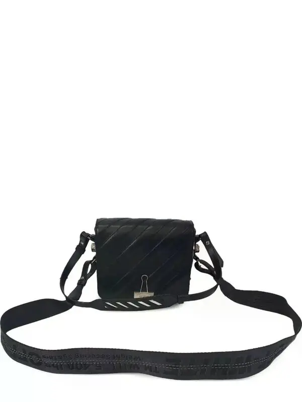 Off-White Diagonal Binder Shoulder Bag - Black