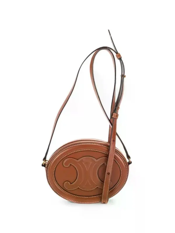 Celine Triomphe Oval Cross Body Bag - Brown
