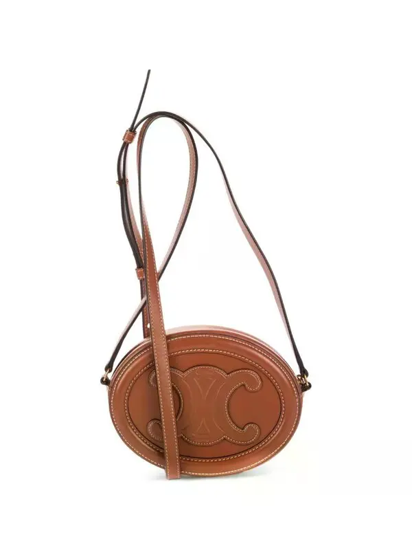 Celine Triomphe Oval Cross Body Bag - Brown