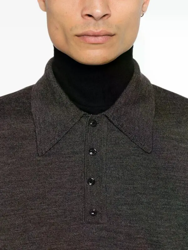 LEMAIRE Long-sleeve Wool Polo Shirt