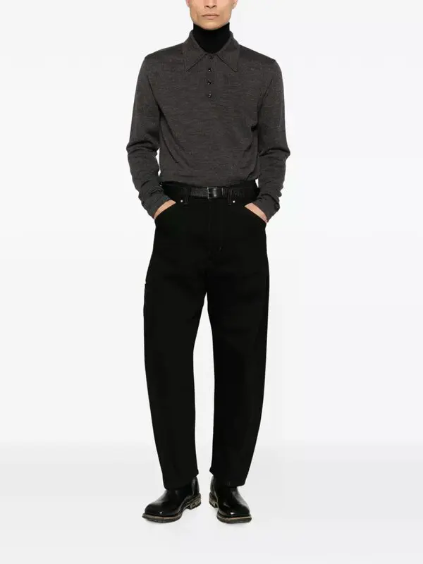 LEMAIRE Long-sleeve Wool Polo Shirt