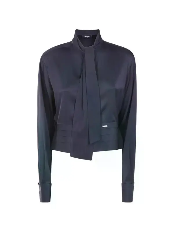 Dsquared2 Tie-neck Pleated-waist Shirt