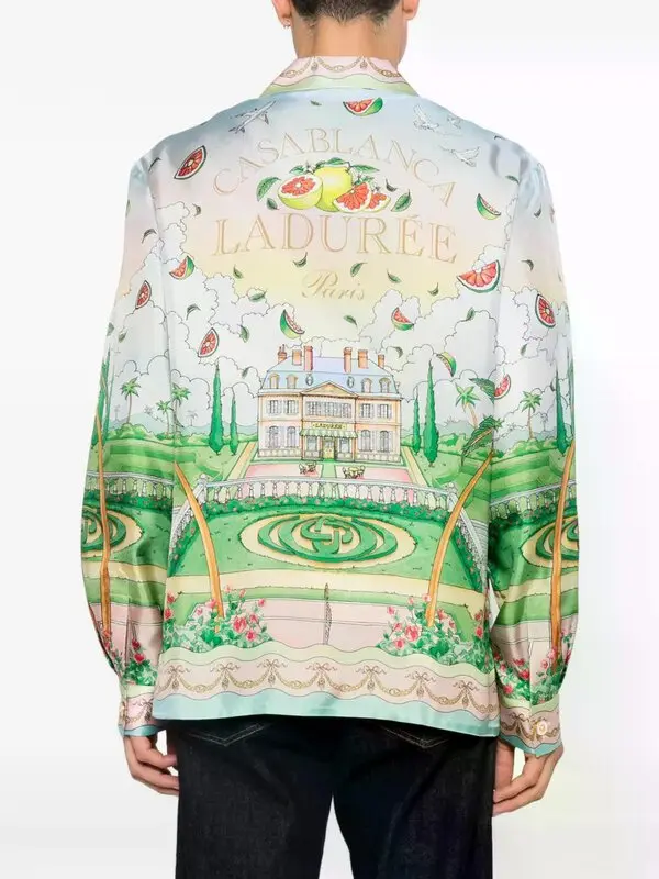 Casablanca Ladurée Tree-print Shirt