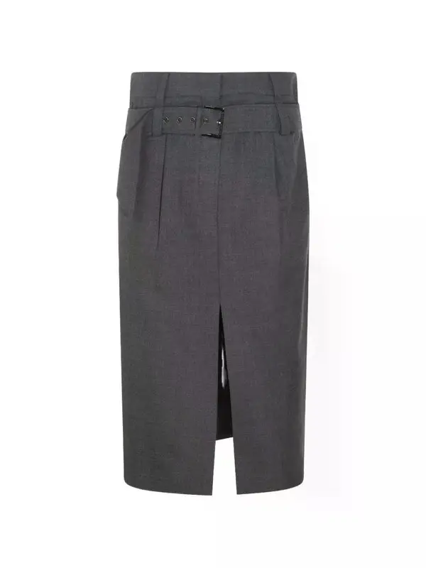 Brunello Cucinelli Belted Midi Skirt