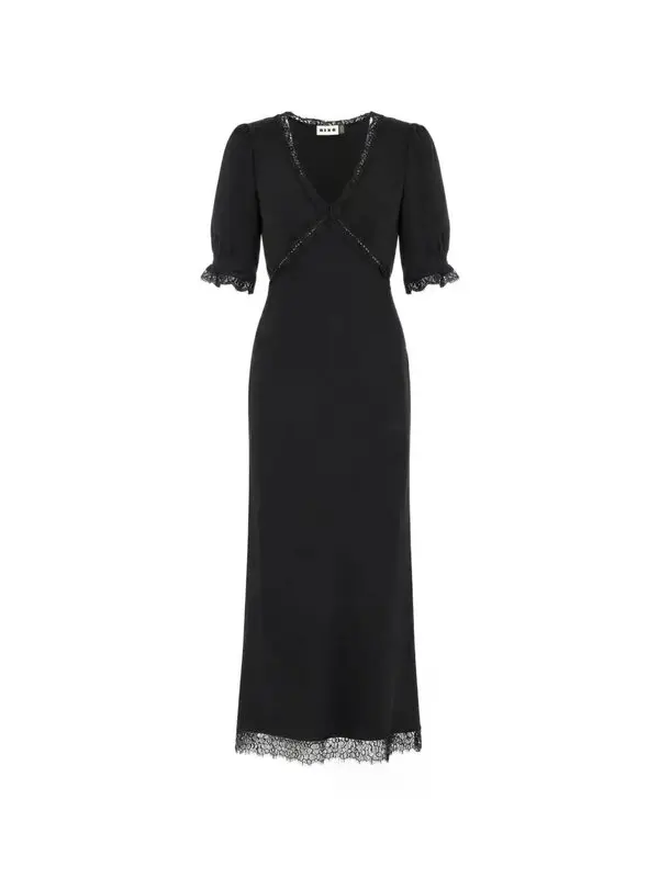 Rixo Annina Lace-trim Midi Dress