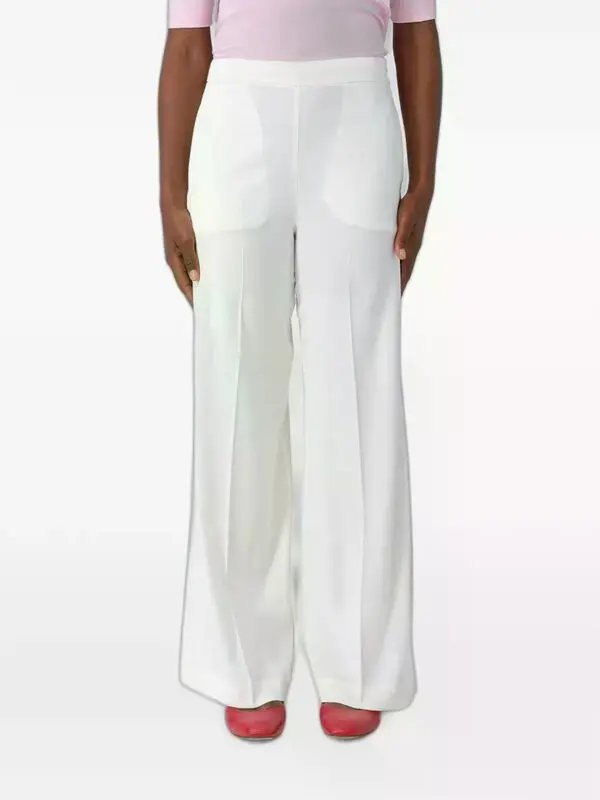 HANITA Pressed-crease Palazzo Pants