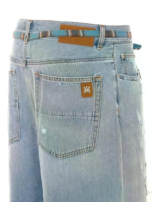 Amiri Flannel Repair Jeans
