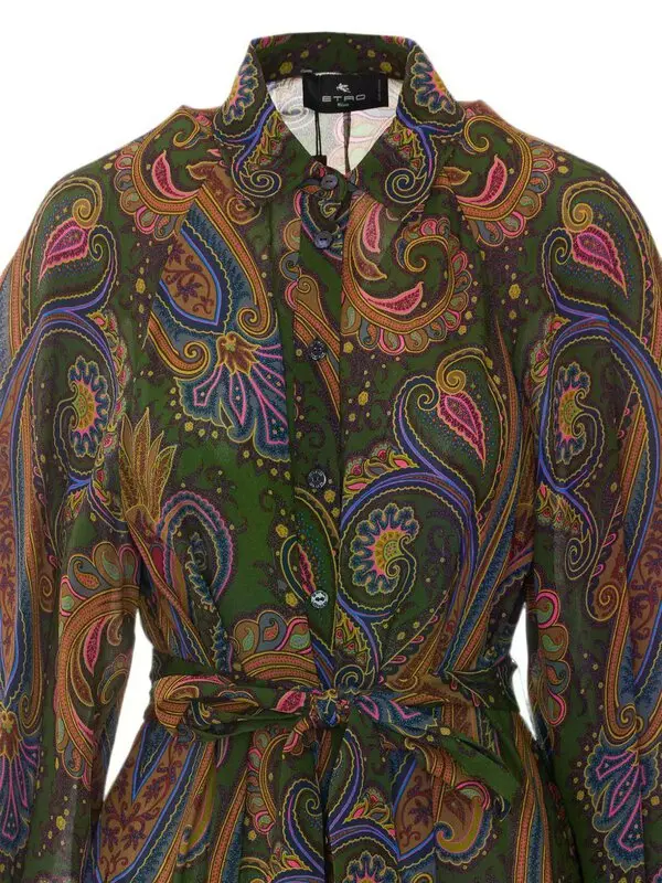Etro Paisley-print Belted Maxi Dress