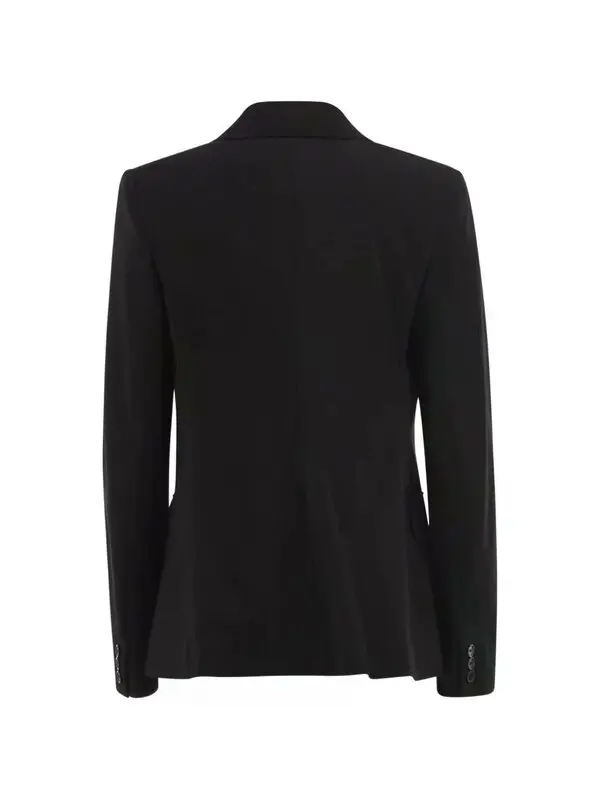 Max Mara Double-breasted Stretch-fabric Blazer - Black