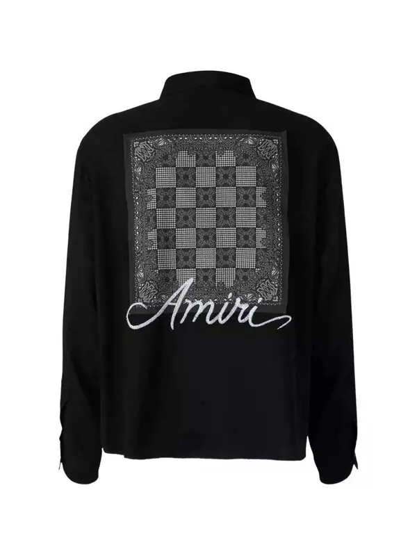 Amiri Logo-embroidered Bandana-patch Shirt