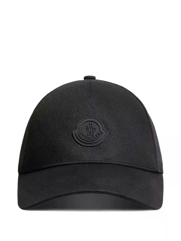 Moncler Logo Patch Baseball Cap - Black